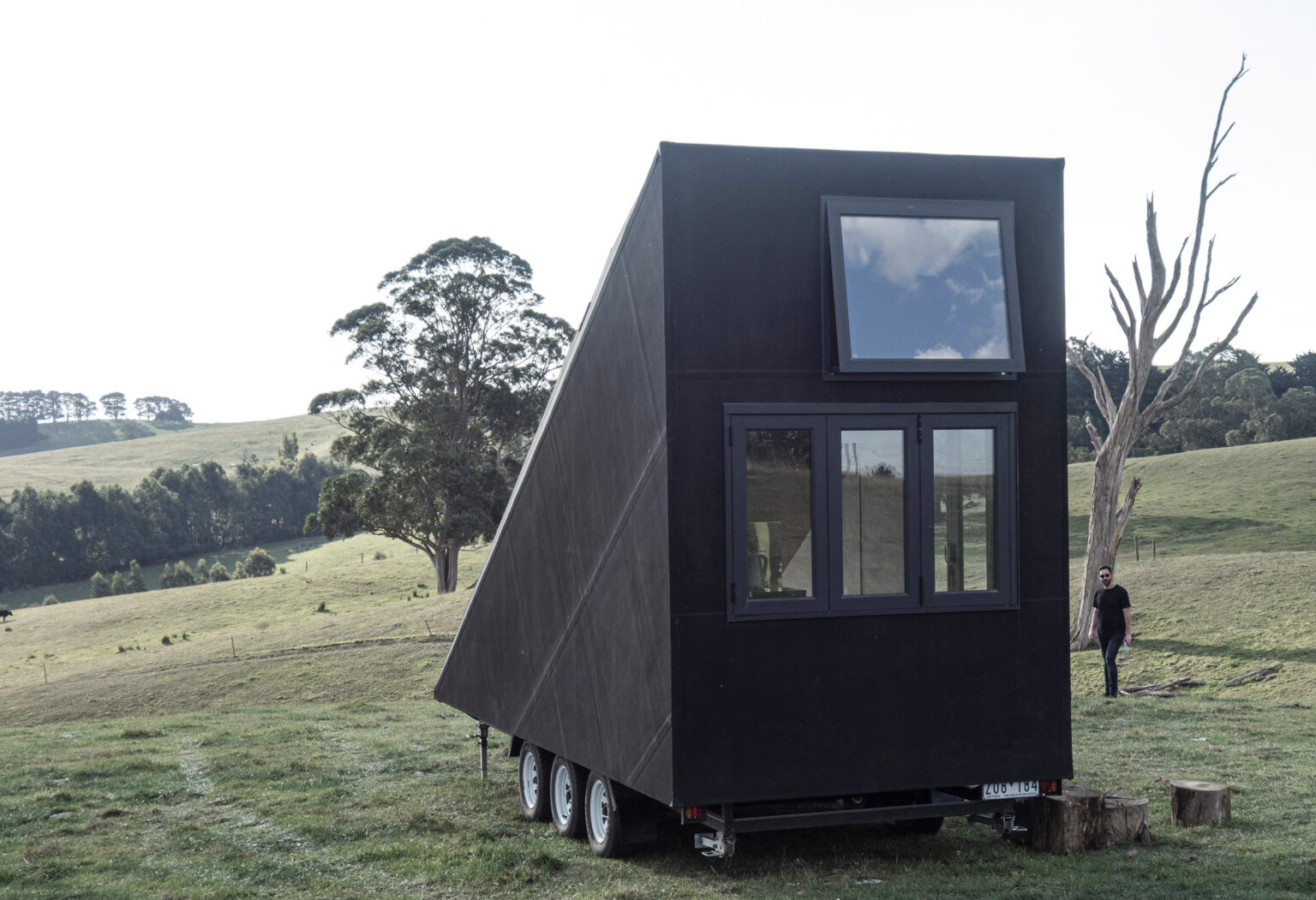 Geometric Shaped Black Tiny House