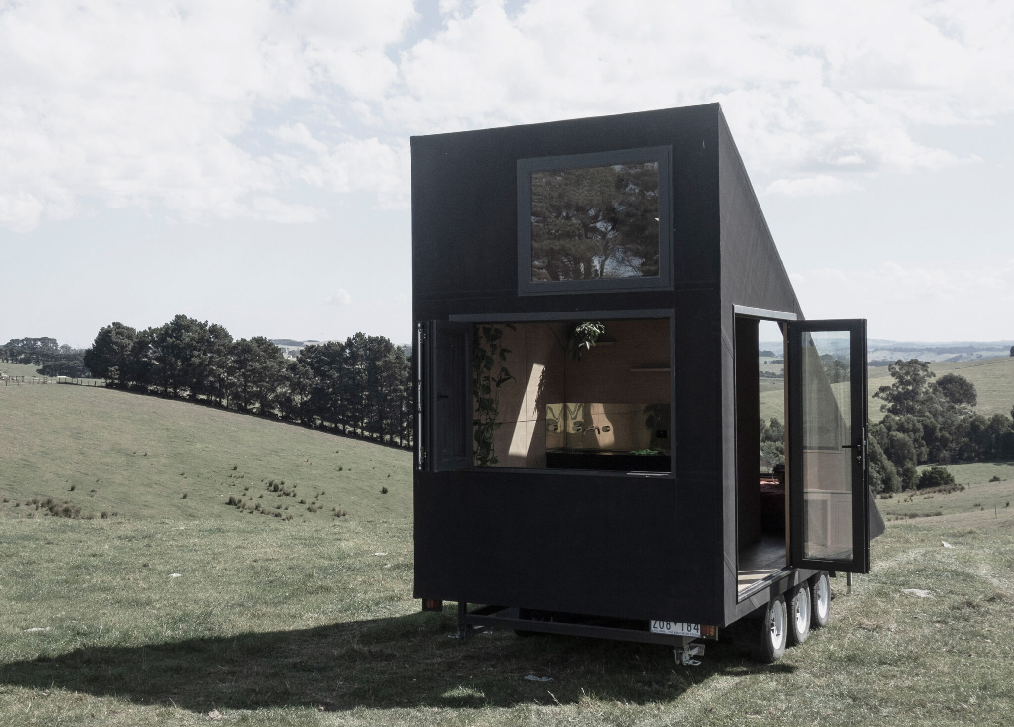 Geometric Shaped Black Tiny House