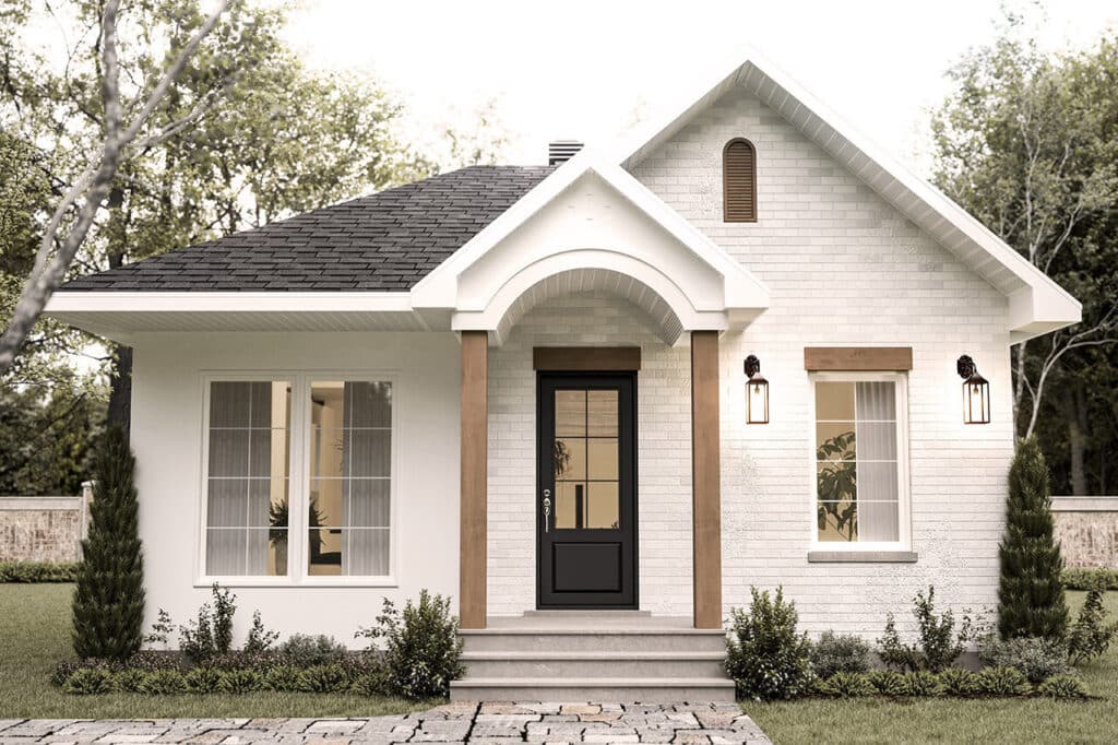 A Modern French Country Tiny House Of 832 Sqft